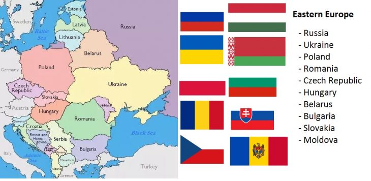 Countries in Eastern Europe and Their Capitals – Countryaah.com
