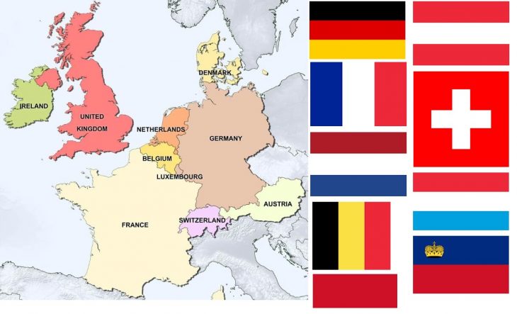 Countries in Western Europe and Their Capitals – Countryaah.com