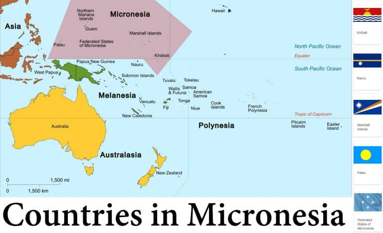 List of Countries in Micronesia – Countryaah.com