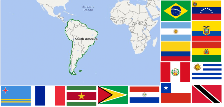 List of Countries in South America (Alphabetical Order) – Countryaah.com