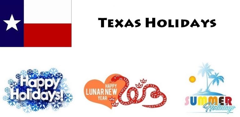 Texas Public Holidays – Countryaah.com