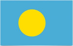 Palau Flag and Meaning – Countryaah.com