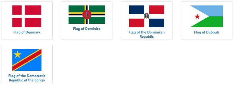 Flags of Countries that Start with D – Countryaah.com