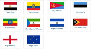Flags of Countries that Start with E – Countryaah.com