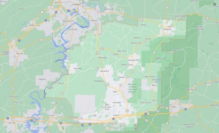 Cities and Towns in Calhoun County, Alabama – Countryaah.com