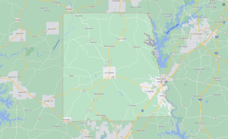 Cities and Towns in Chambers County, Alabama – Countryaah.com