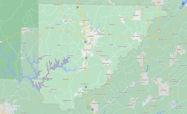 Cities and Towns in Cullman County, Alabama – Countryaah.com