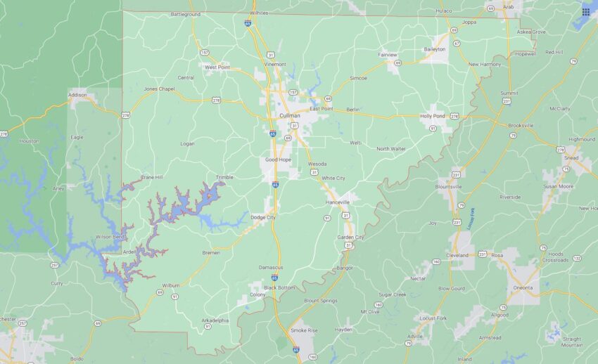 Cities and Towns in Cullman County, Alabama – Countryaah.com