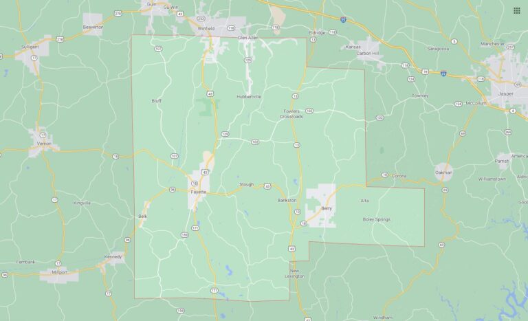 Cities and Towns in Fayette County, Alabama – Countryaah.com