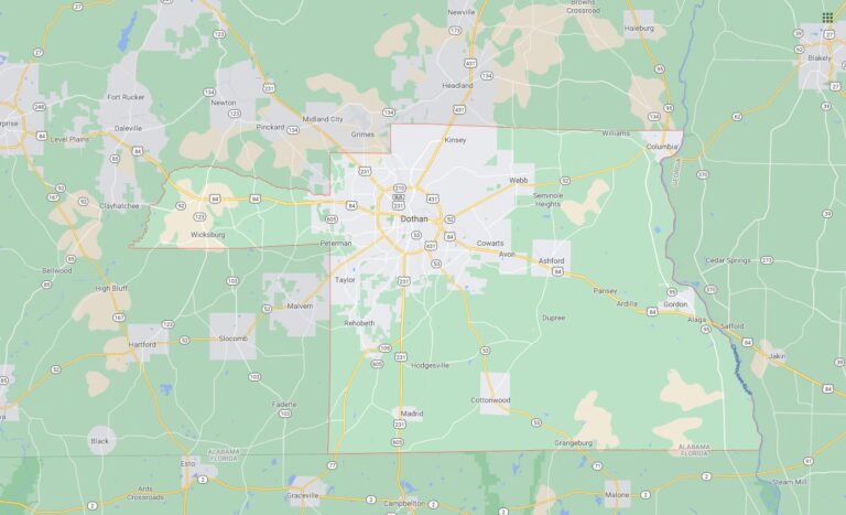 Cities and Towns in Houston County, Alabama – Countryaah.com