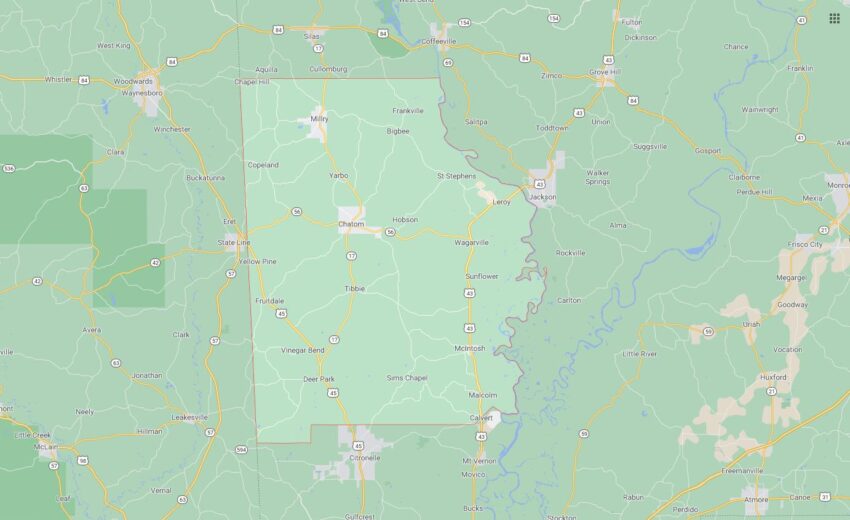Cities and Towns in Washington County, Alabama – Countryaah.com