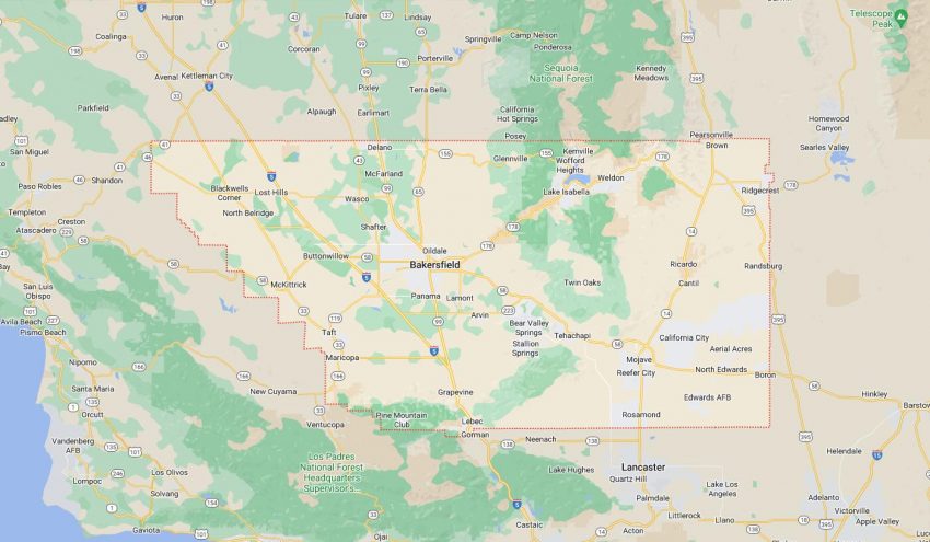 Cities and Towns in Kern County, California – Countryaah.com