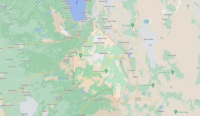 Cities and Towns in Alpine County, California – Countryaah.com