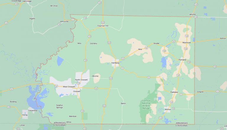 Cities and Towns in Ashley County, Arkansas – Countryaah.com