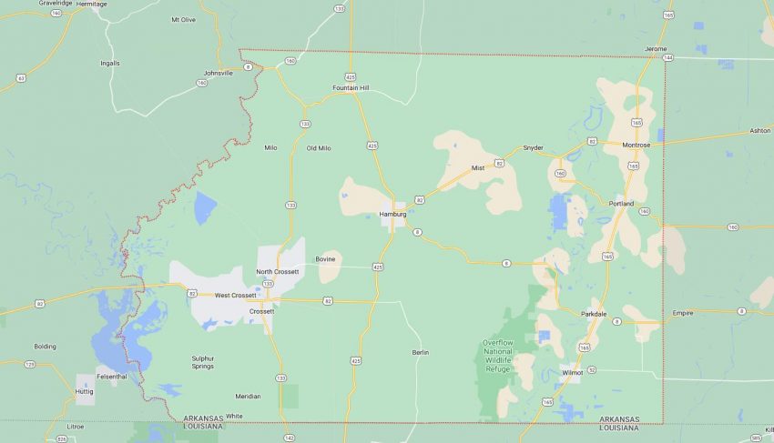 Cities and Towns in Ashley County, Arkansas – Countryaah.com