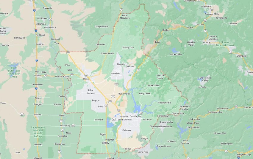 Cities and Towns in Butte County, California – Countryaah.com