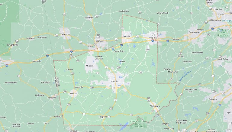 Cities and Towns in Carroll County, Georgia – Countryaah.com