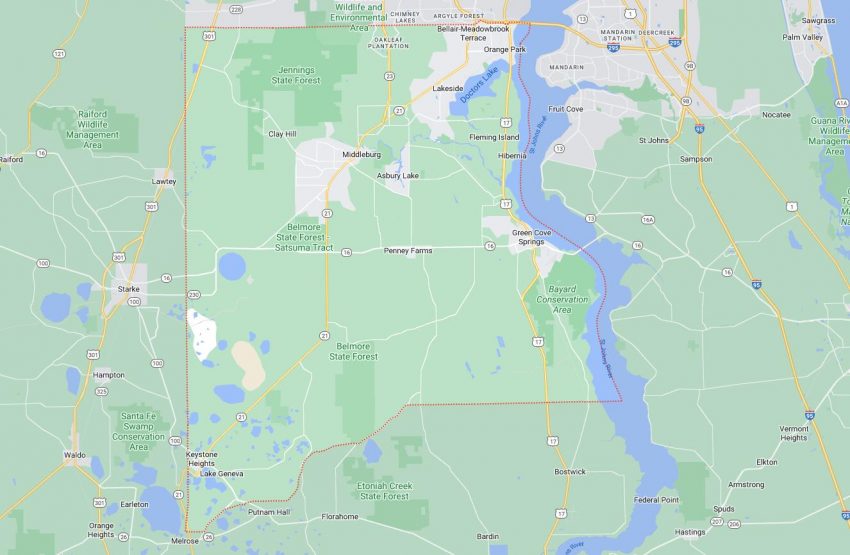 Cities and Towns in Clay County, Florida – Countryaah.com