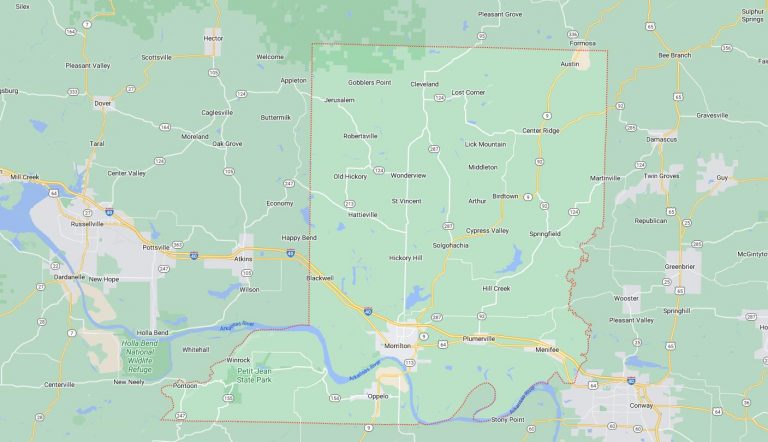 Cities and Towns in Conway County, Arkansas – Countryaah.com