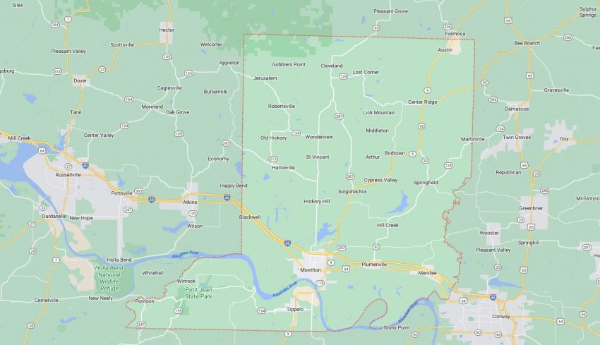 Cities and Towns in Conway County, Arkansas – Countryaah.com