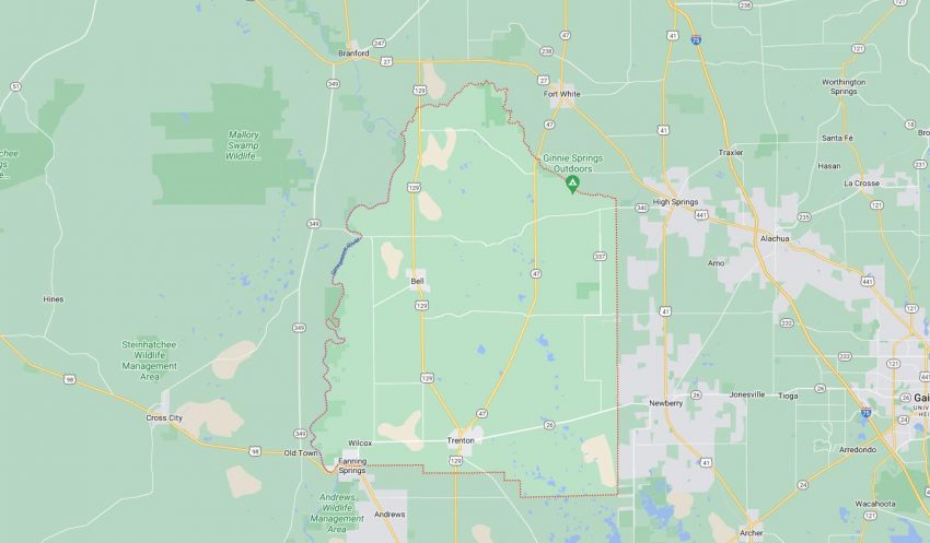 Cities and Towns in Gilchrist County, Florida – Countryaah.com