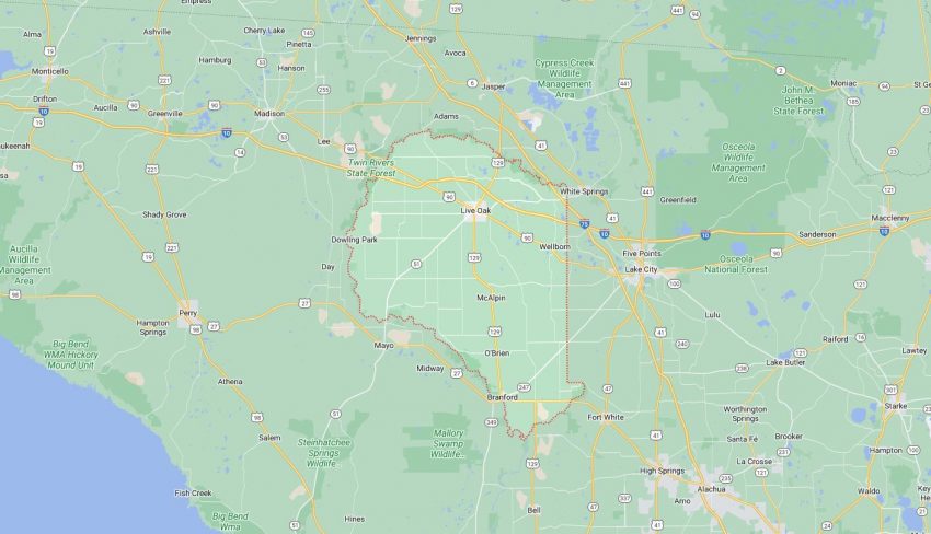 Cities and Towns in Suwannee County, Florida – Countryaah.com