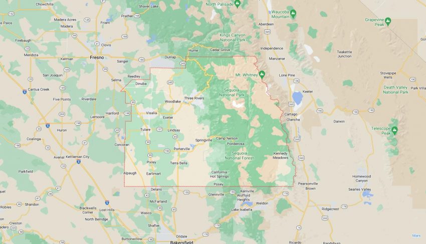 Cities and Towns in Tulare County, California – Countryaah.com